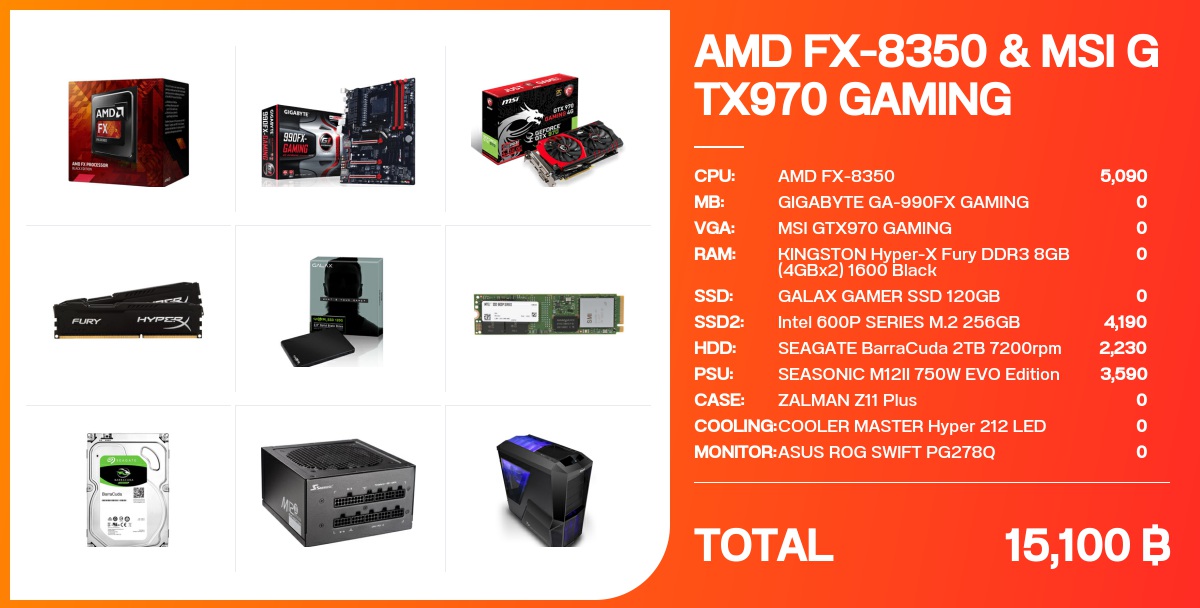 AMD FX-8350 & MSI GTX970 GAMING - จัดสเปค - Notebookspec