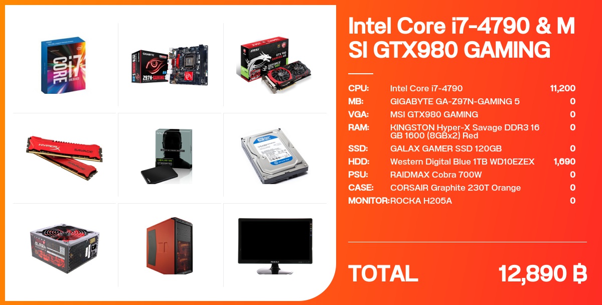 Intel Core i7-4790 & MSI GTX980 GAMING - จัดสเปค - Notebookspec