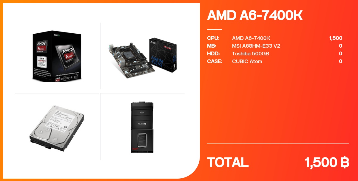 AMD A6-7400K - จัดสเปค - Notebookspec