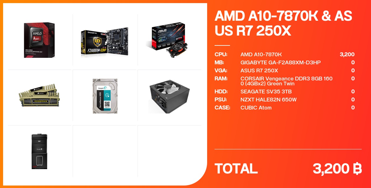 AMD A10-7870K & ASUS R7 250X - จัดสเปค - Notebookspec