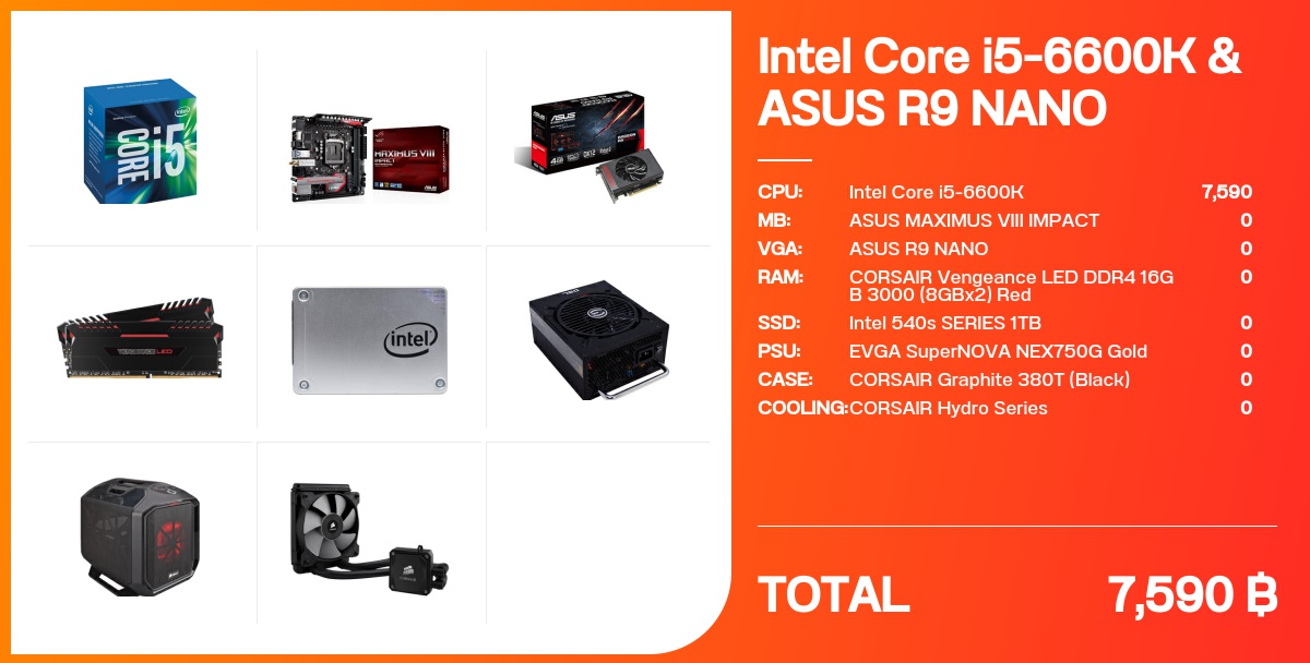 Intel Core i5-6600K & ASUS R9 NANO - จัดสเปค - Notebookspec