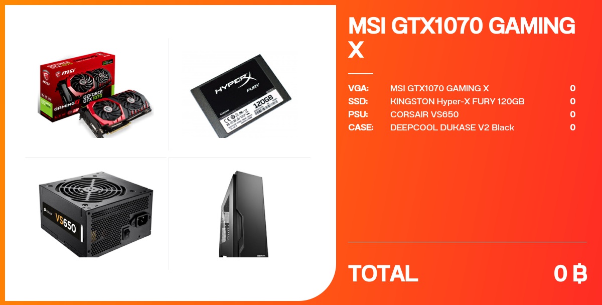 MSI GTX1070 GAMING X - จัดสเปค - Notebookspec