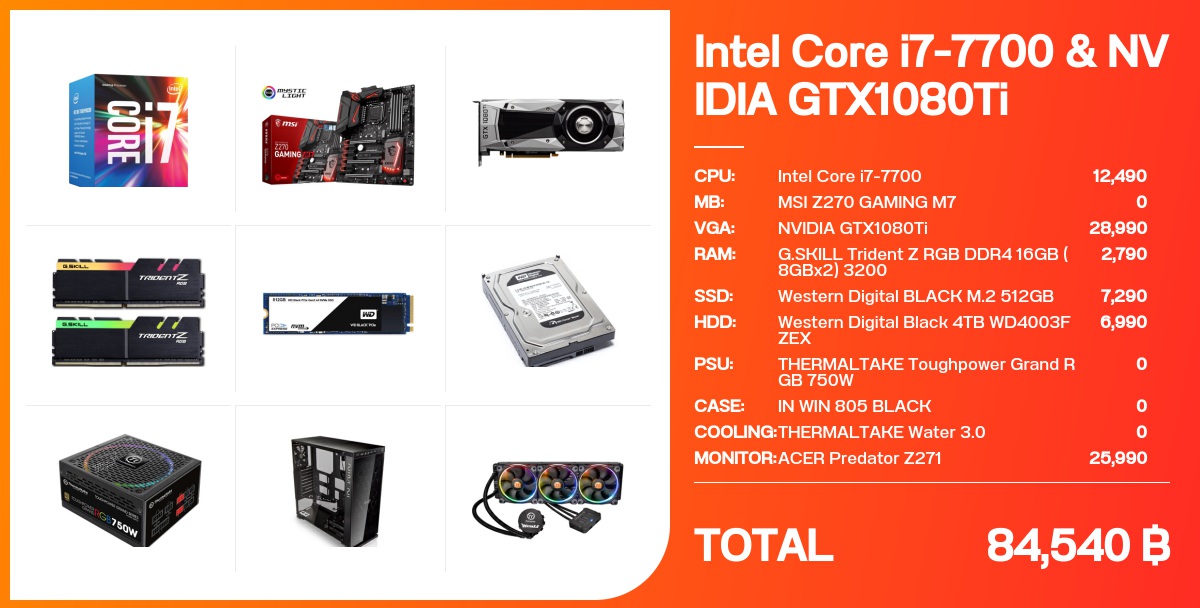 Intel Core i7-7700 & NVIDIA GTX1080Ti - จัดสเปค - Notebookspec