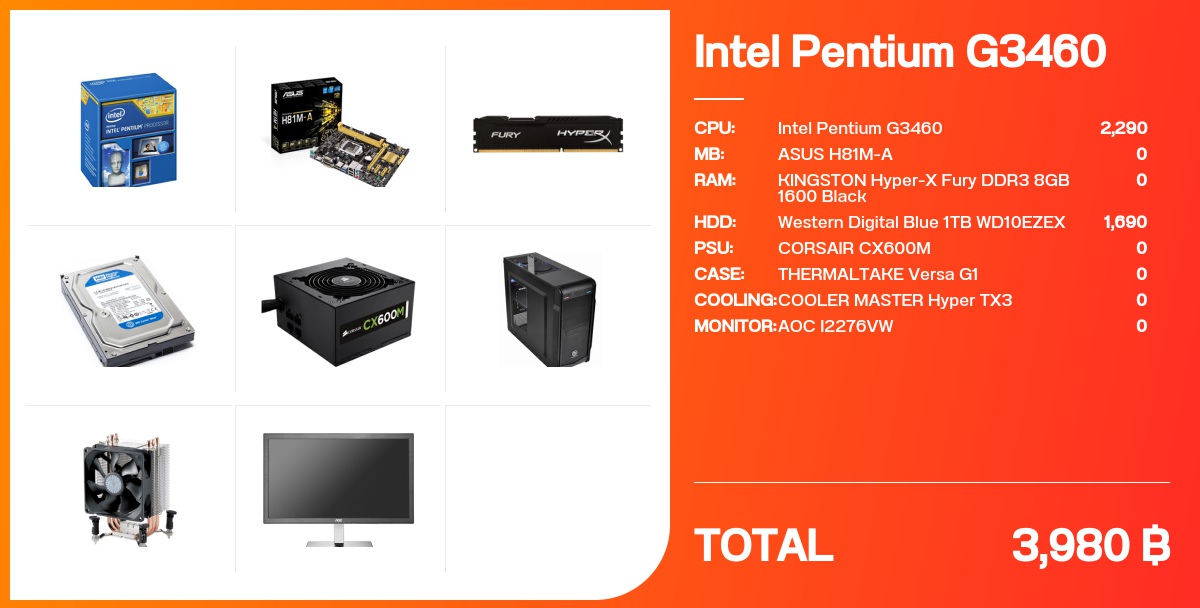 Intel Pentium G3460 - จัดสเปค - Notebookspec