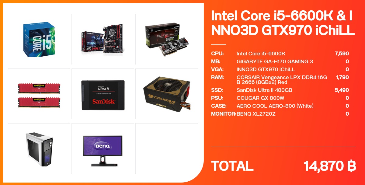 Intel Core i5-6600K & INNO3D GTX970 iChiLL - จัดสเปค - Notebookspec