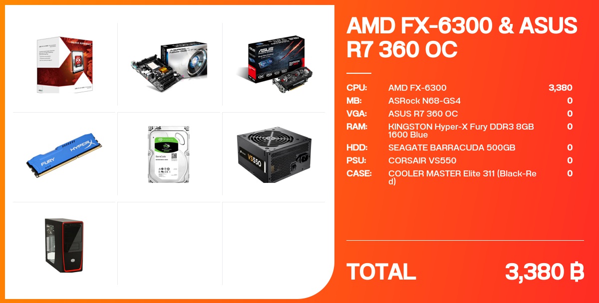 AMD FX-6300 & ASUS R7 360 OC - จัดสเปค - Notebookspec