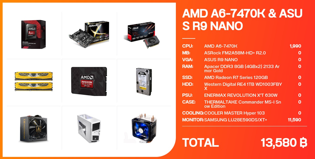 AMD A6-7470K & ASUS R9 NANO - จัดสเปค - Notebookspec