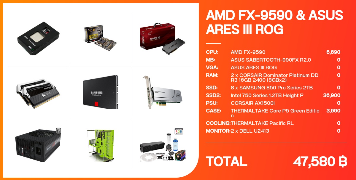 AMD FX-9590 & ASUS ARES III ROG - จัดสเปค - Notebookspec