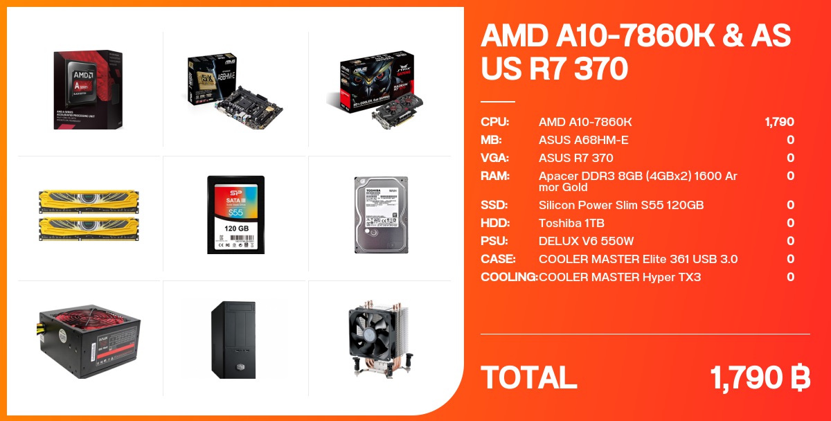 AMD A10-7860K & ASUS R7 370 - จัดสเปค - Notebookspec