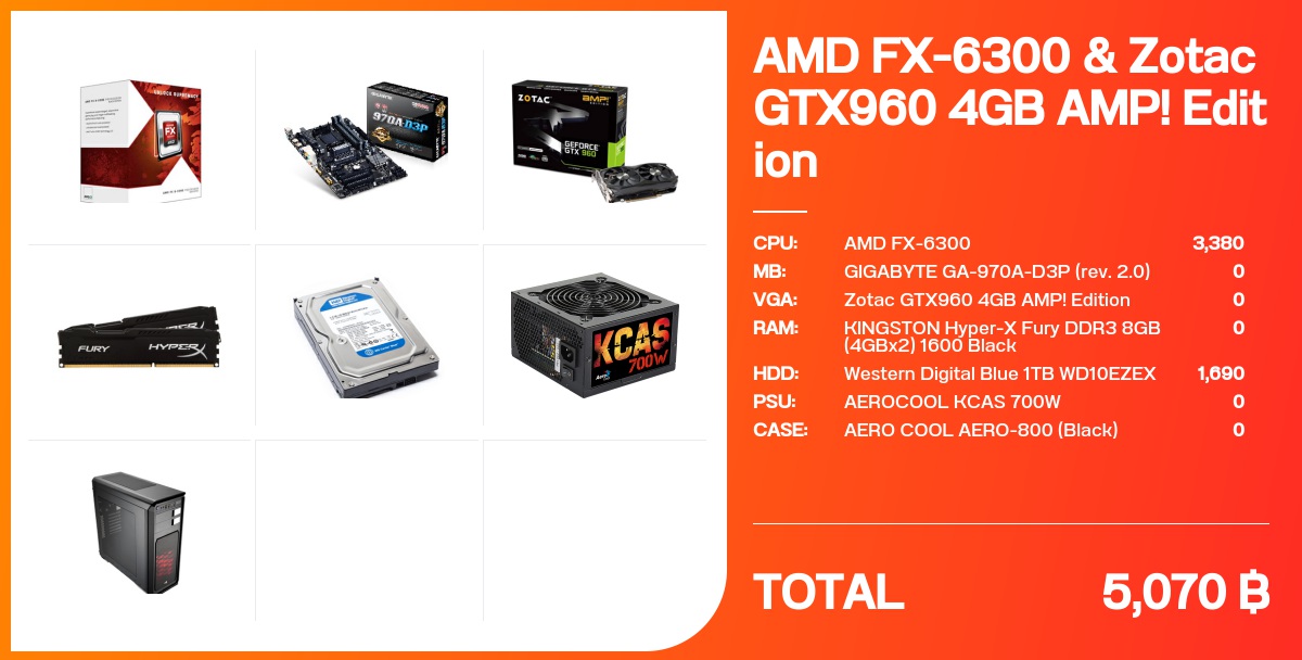 AMD FX-6300 & Zotac GTX960 4GB AMP! Edition - จัดสเปค - Notebookspec