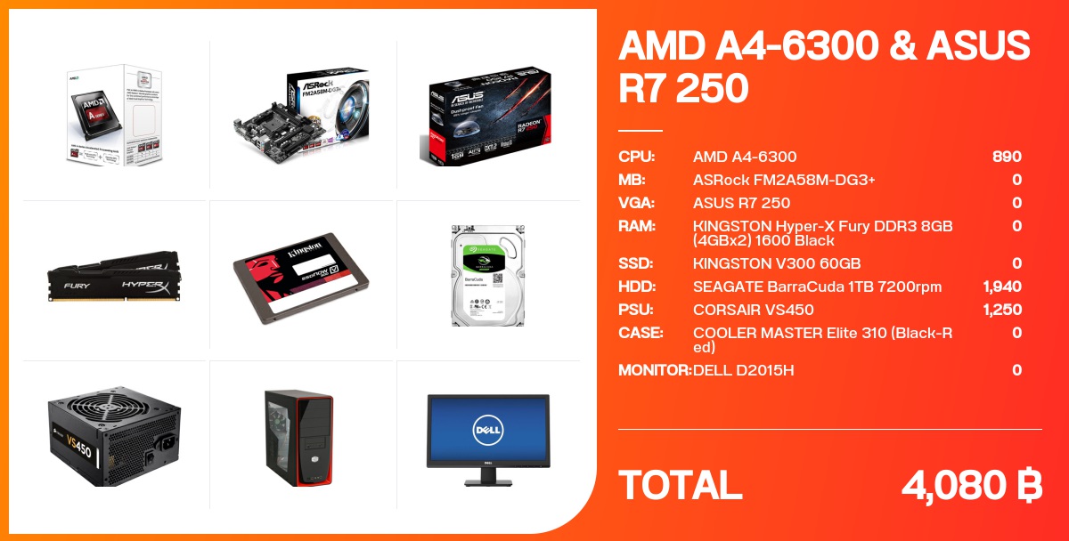 AMD A4-6300 & ASUS R7 250 - จัดสเปค - Notebookspec