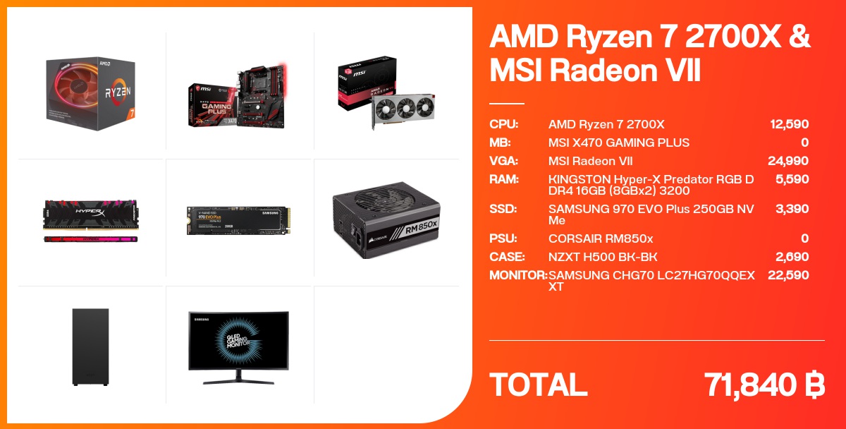 AMD Ryzen 7 2700X & MSI Radeon VII - จัดสเปค - Notebookspec