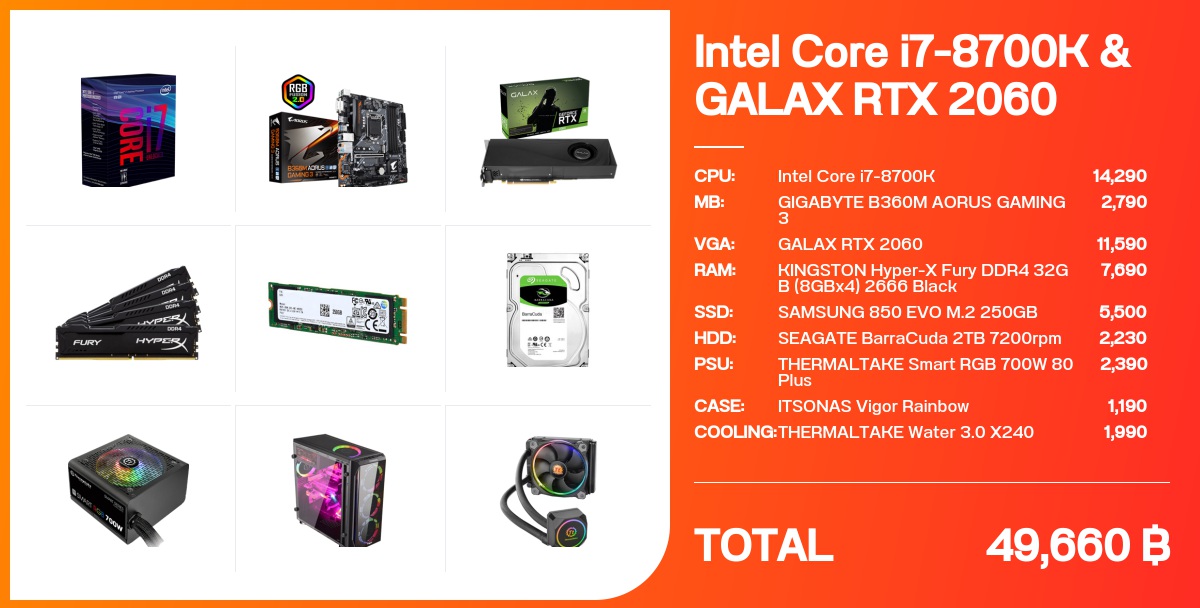 INTEL Core i7-8700K & GALAX RTX 2060 - จัดสเปค - Notebookspec