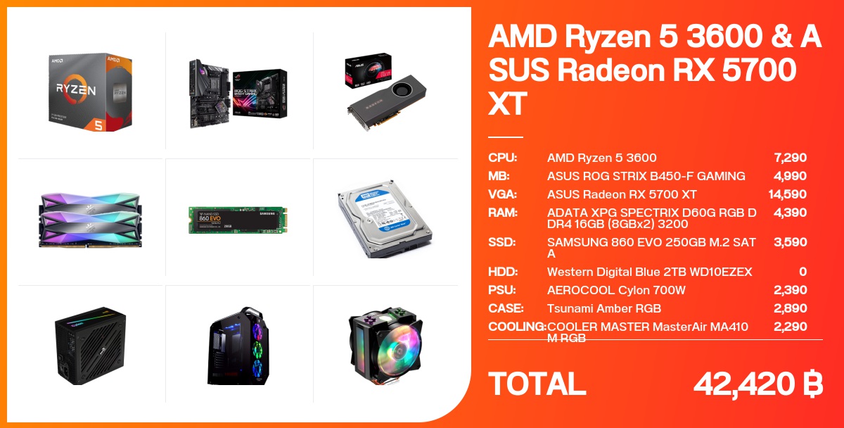 AMD Ryzen 5 3600 & ASUS Radeon RX 5700 XT - จัดสเปค - Notebookspec
