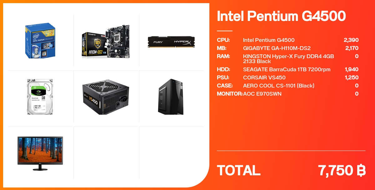 Intel Pentium G4500 - จัดสเปค - Notebookspec