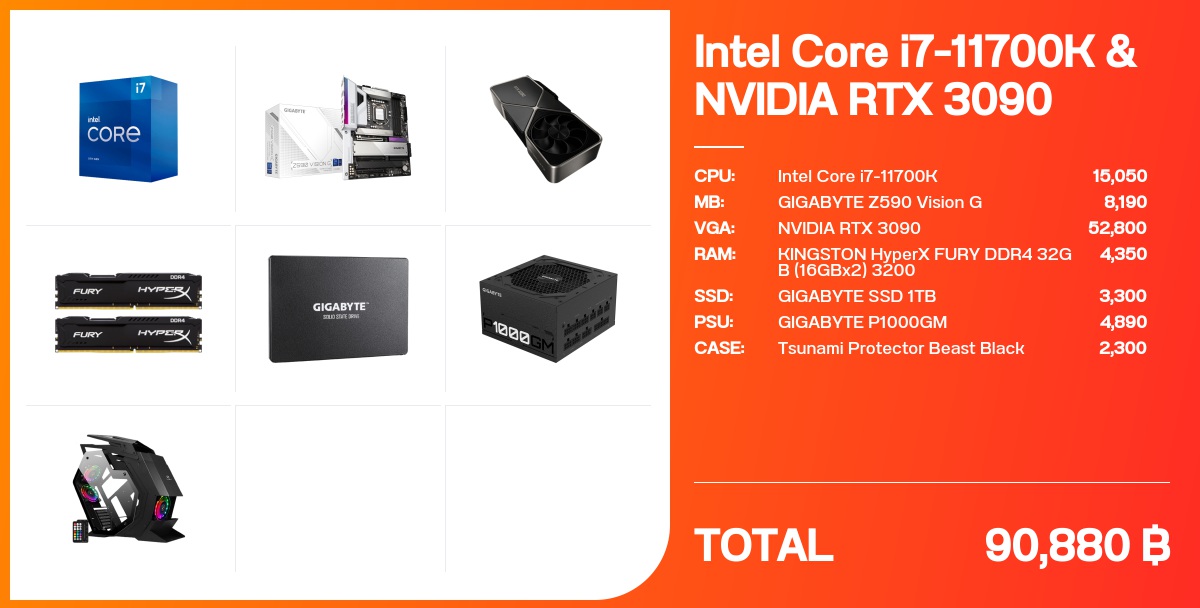 Intel Core i7-11700K & NVIDIA RTX 3090 - จัดสเปค - Notebookspec