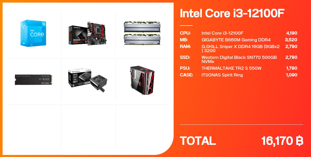 Intel Core i3-12100F - จัดสเปค - Notebookspec