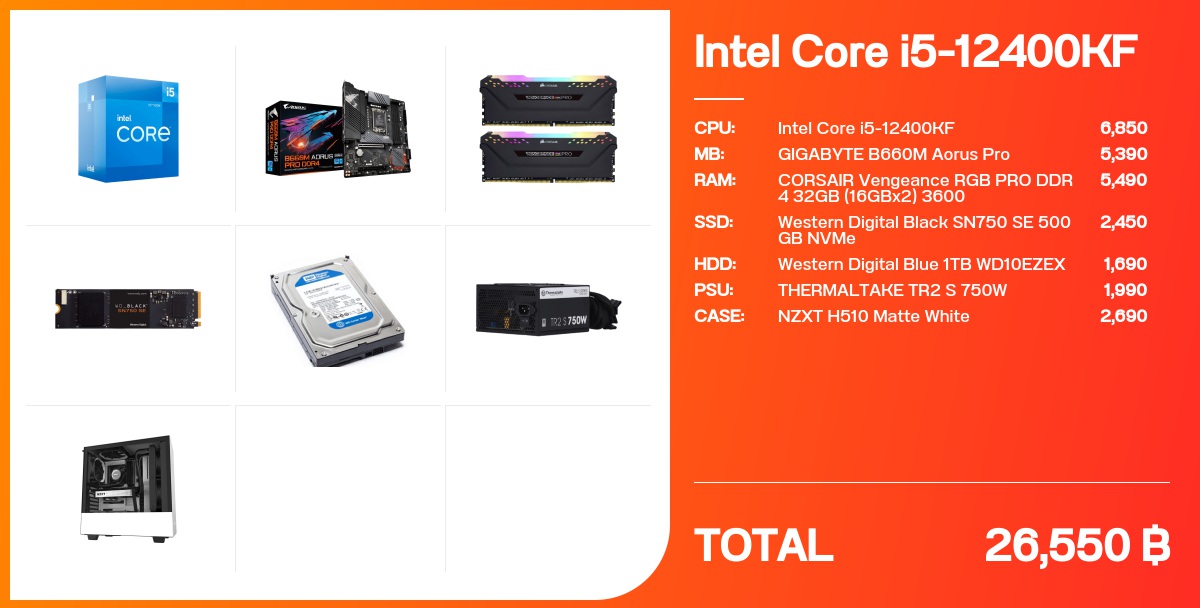 Intel Core i5-12400KF - จัดสเปค - Notebookspec