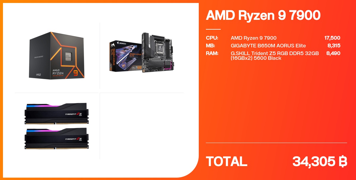 AMD Ryzen 9 7900 - จัดสเปค - Notebookspec
