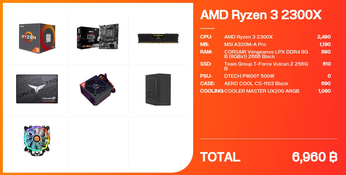 AMD Ryzen 3 2300X - จัดสเปค - Notebookspec
