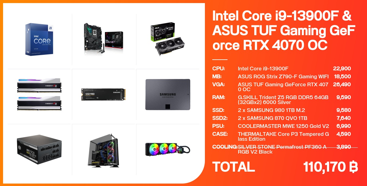 Intel Core i9-13900F & ASUS TUF Gaming GeForce RTX 4070 OC - จัดสเปค ...
