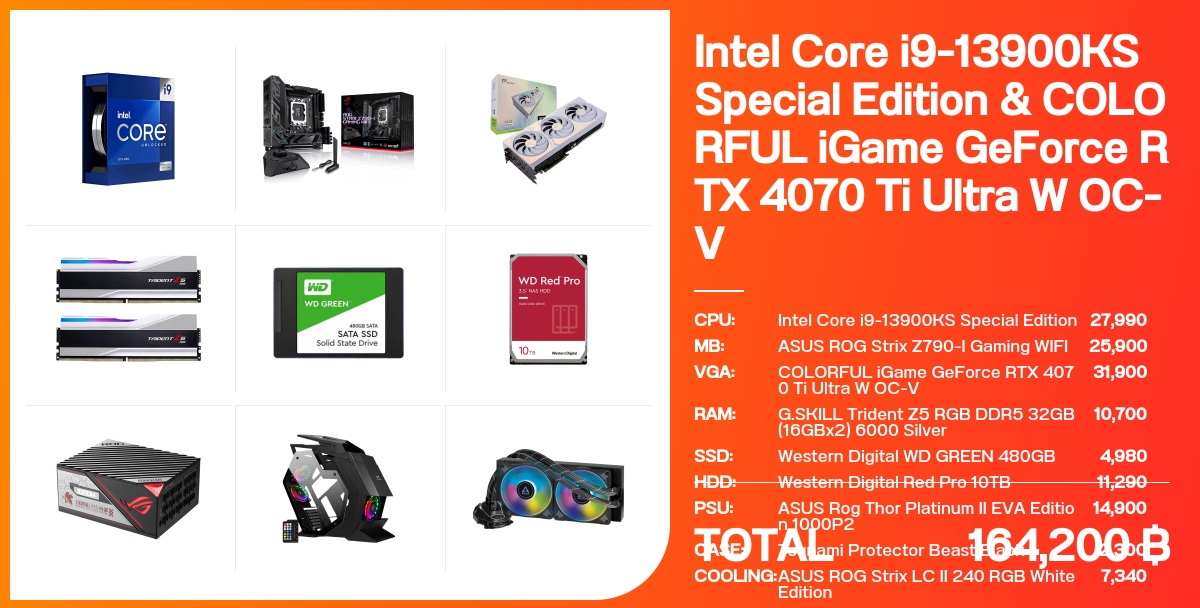 Intel Core i9-13900KS Special Edition & COLORFUL iGame GeForce RTX 4070 Ti Ultra W OC-V - จัด ...