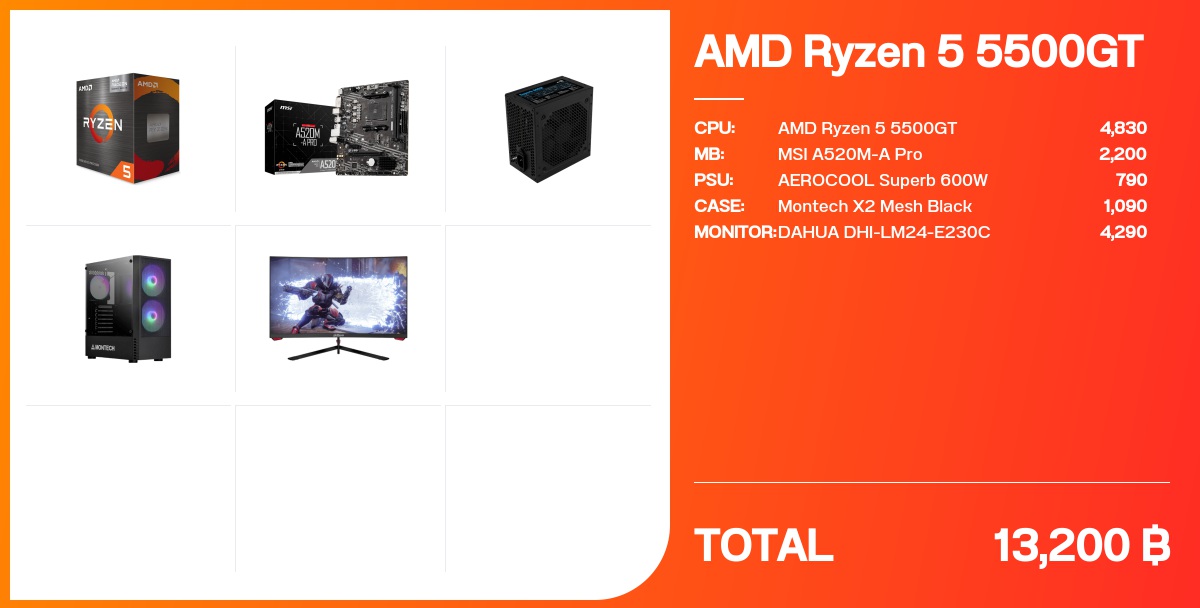 AMD Ryzen 5 5500GT - จัดสเปค - Notebookspec