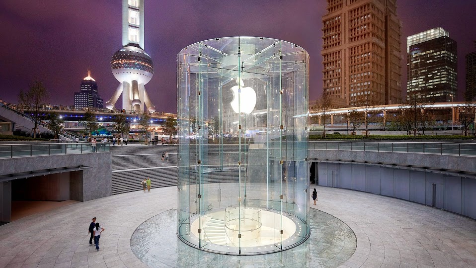 สิทธิบัตร Apple จากโครงสร้างแท่งแก้วและบันไดร้าน Apple Store สาขา ...