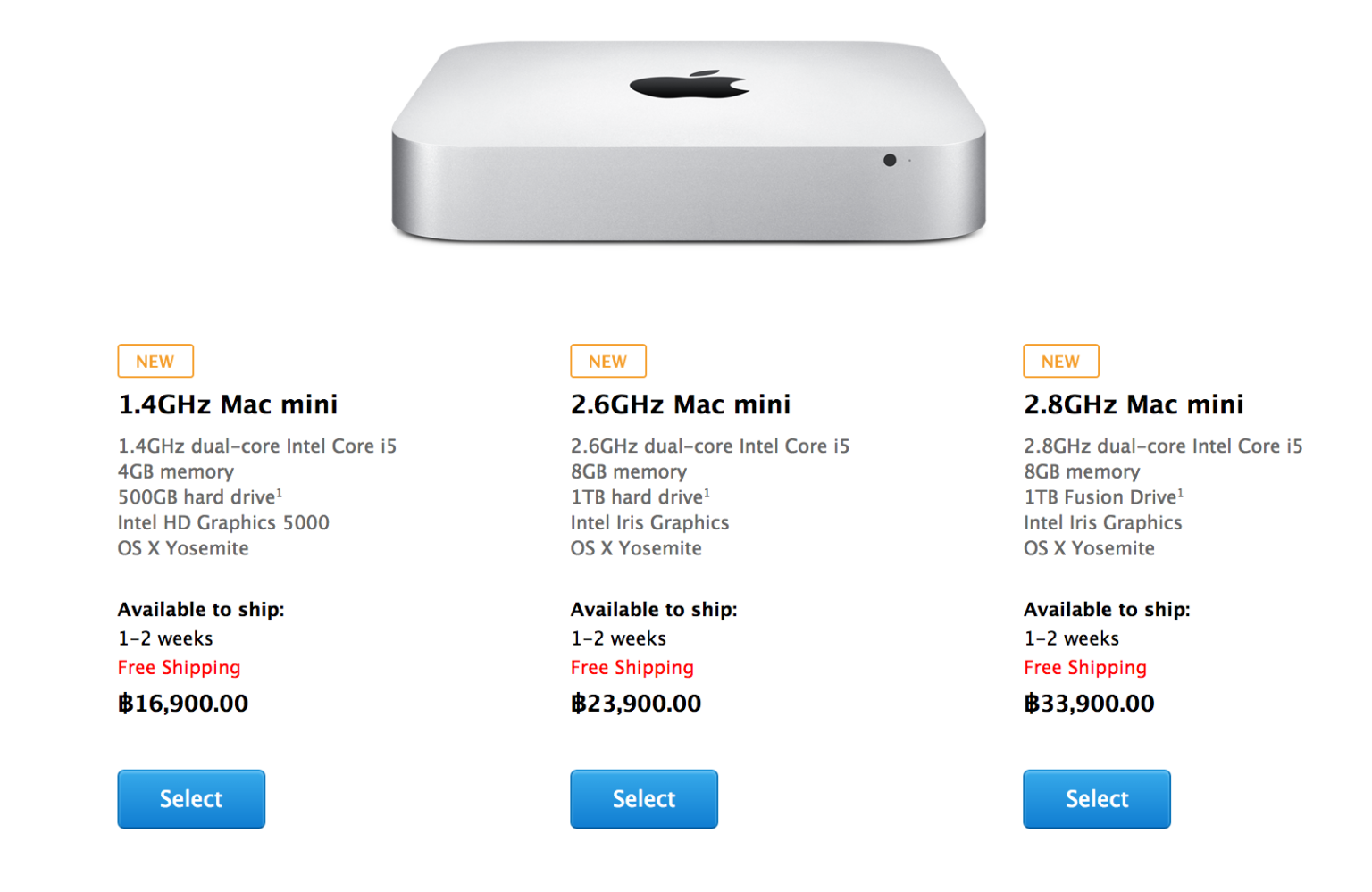 คิดว่าลืมไปแล้ว! Mac mini รุ่นใหม่ มาพร้อมชิป Intel Haswell ในราคาเริ่มต้นเพียง 16,900 บาท ...