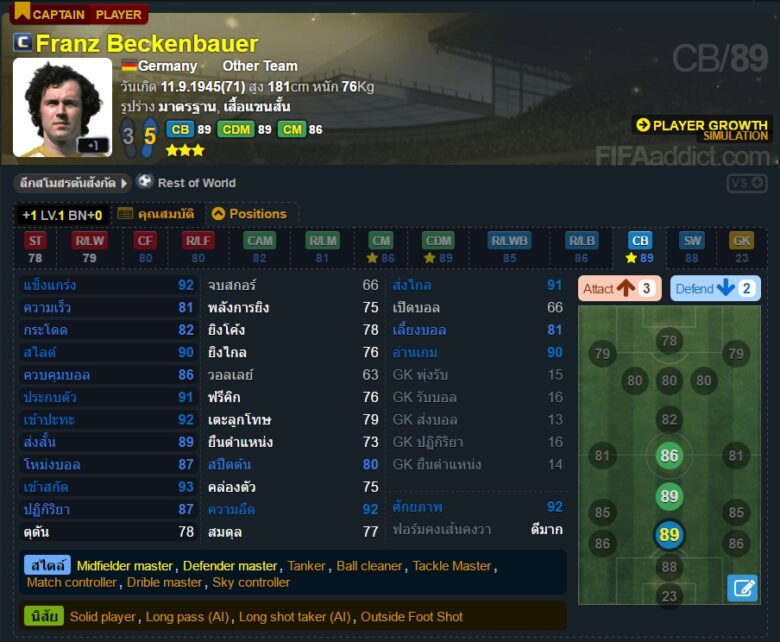 [FIFA Online 3] อัทเดทนักเตะชุดใหม่ Captian Player ส่อง Status นักเตะ ...