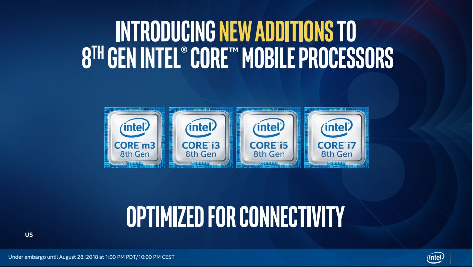 Intel - เปิดตัว CPU Gen 8 รุ่นใหม่สำหรับโน๊ตบุ๊คทั้ง Core i3, i5,7 ...