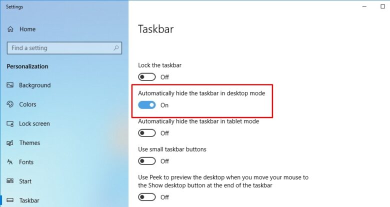 Windows Tips - ปรับ Taskbar ให้ Auto Hide สำหรับ Windows 10 - Notebookspec