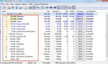 Software Tips - TreeSize Free ตรวจสอบขนาดไฟล์ใน Windows 10 - Notebookspec