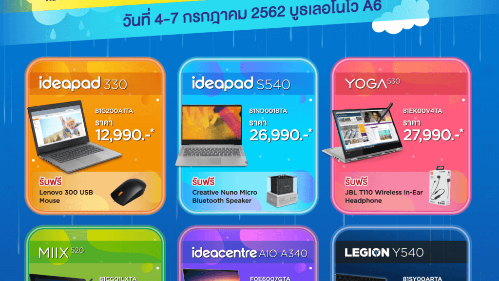 Promotion Lenovo @ Commart Joy 2019 ของแถมเพียบบบบบบบ - Notebookspec