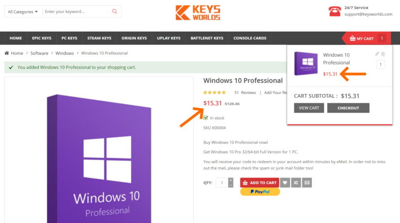 ลองของ อย่าลองตาม Windows 10 แท้ แค่หลักร้อยที่ KeysWorlds - Notebookspec