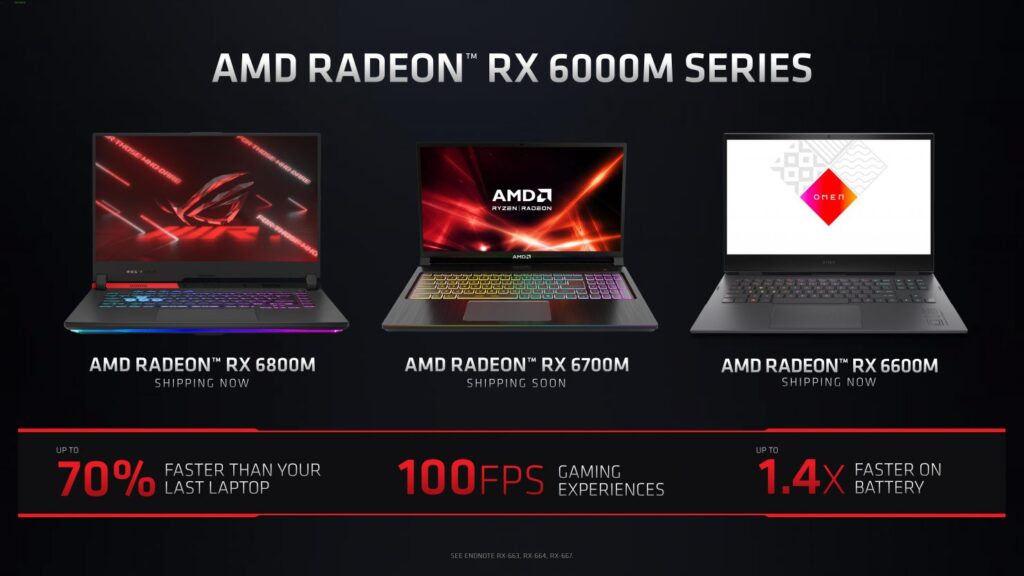 AMD เปิดตัวโมบายกราฟิกการ์ดใช้สถาปัตยกรรม RDNA 2 สำหรับโน้ตบุ๊ก ...