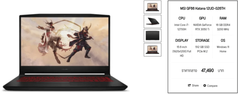 รีวิว MSI Katana GF66 Intel Gen 12 เหล้าใหม่ในขวดเก่า