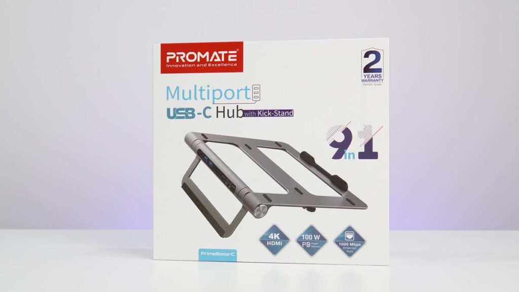 PROMATE PrimeBase-C 9-in-1 จัดโต๊ะคอม เพิ่มพอร์ต วางโน๊ตบุ๊ค