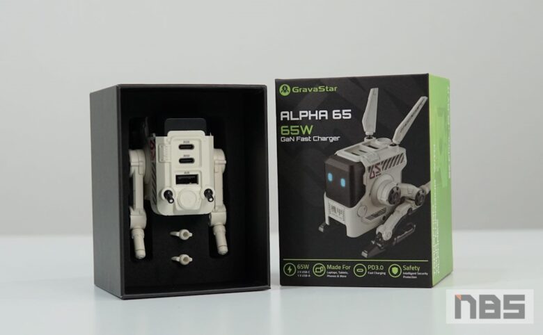 GravaStar ALPHA 65 GAN FAST CHARGER 65W ที่ชาร์จไฟสไตล์โรบอท