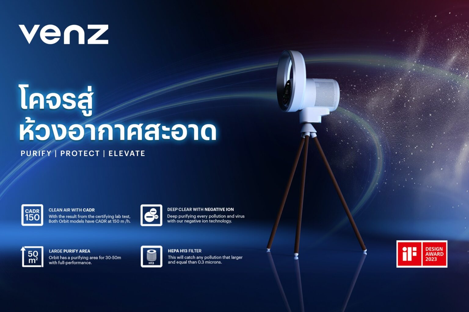 ทีเอ็นกรุ๊ป เปิดตัว Venz ORBIT เครื่องฟอกอากาศสุดล้ำที่คว้ารางวัลระดับ ...